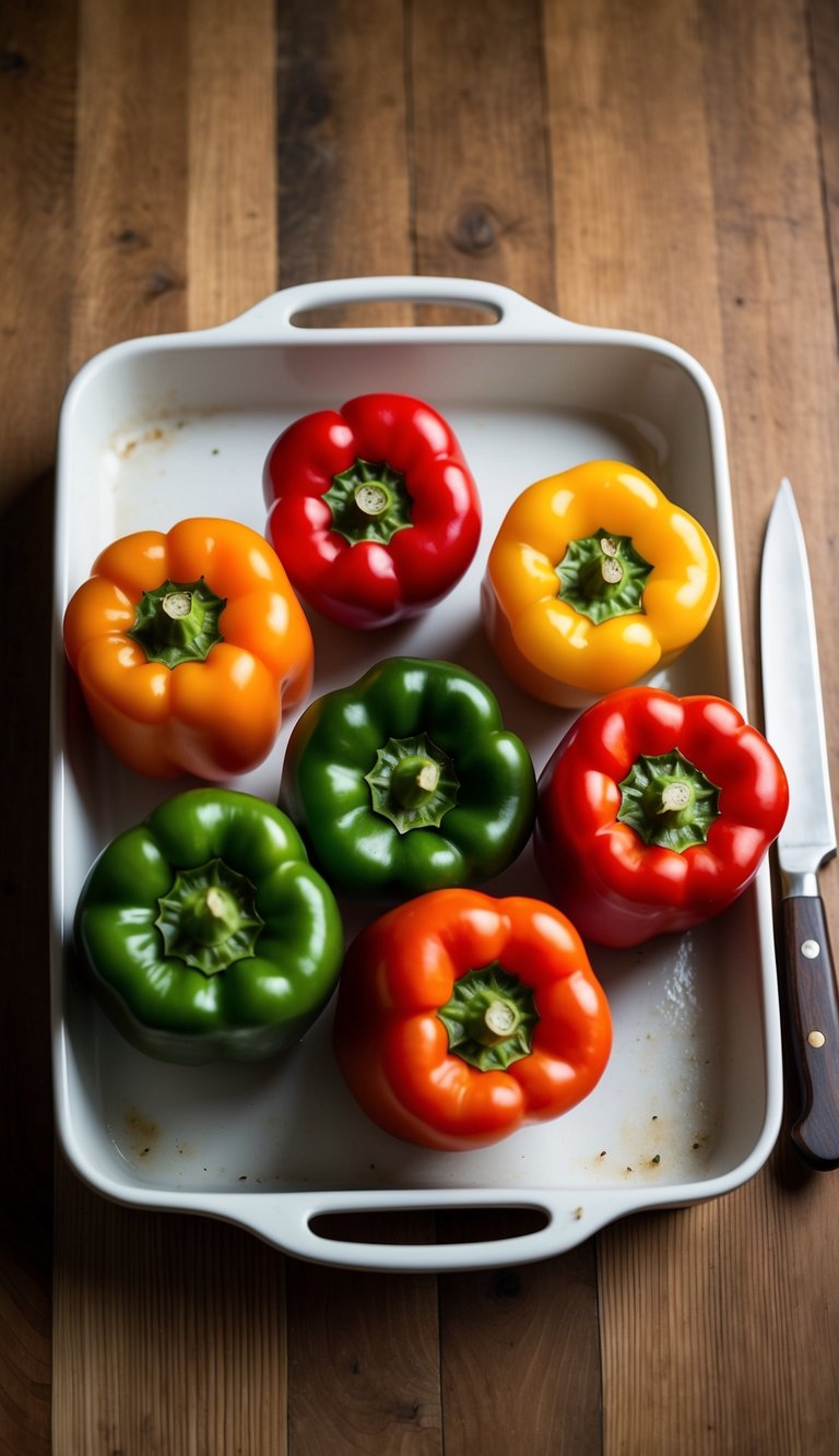 Savory Stuffed Bell Peppers with Rice and Ground Meat – My Budget Recipes
