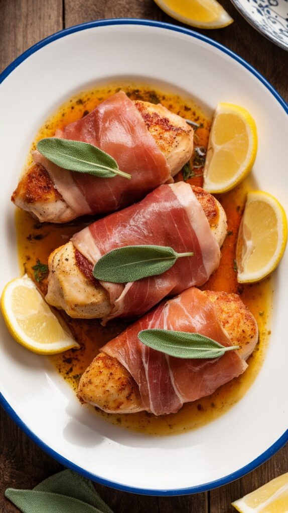 Prosciutto-Wrapped Chicken Saltimbocca with Sage Butter Sauce – My ...
