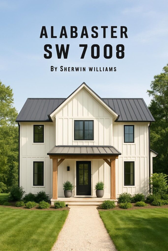 10 Stunning Houses Painted in Sherwin Williams Alabaster SW 7008 ...