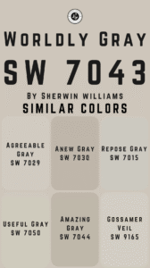 Worldly Gray by Sherwin Williams SW 7043: Friendly Color Guide – My ...