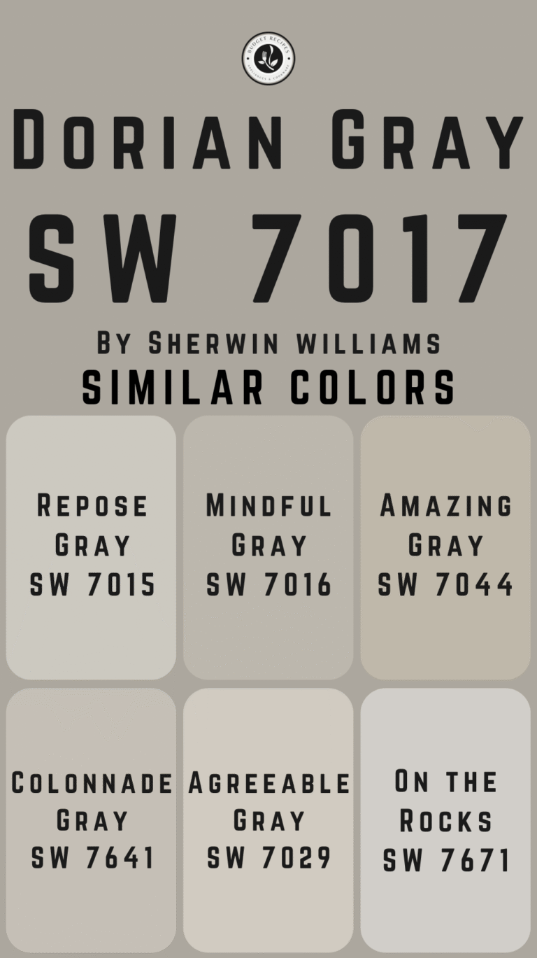 Dorian Gray by Sherwin Williams SW 7017: Color Guide & Coordinating ...