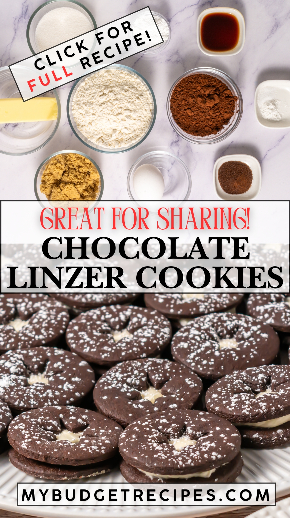 Chocolate Linzer Cookies – My Budget Recipes