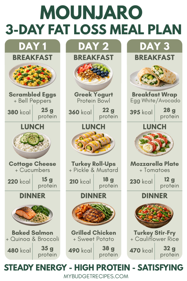 Mounjaro 3-Day Meal Plan: High-Protein, Quick Meals for Vitality – My ...